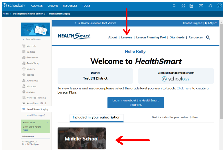 Teacher Guide: How to use HealthSmart with Schoology