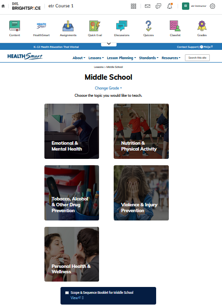 Teacher Guide: How to use HealthSmart with Brightspace (D2L)