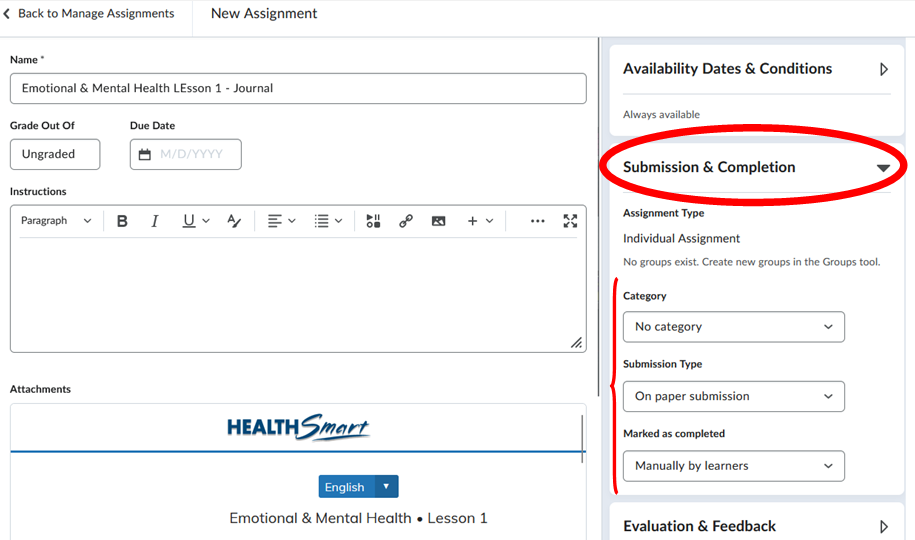 Teacher Guide: How to use HealthSmart with Brightspace (D2L)